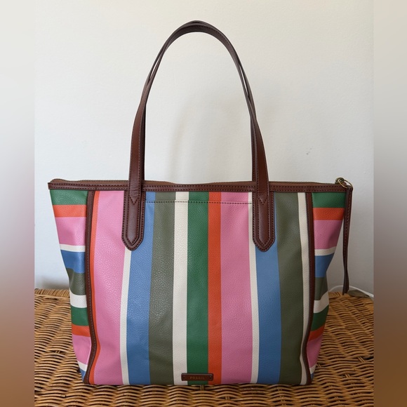 Fossil | Bags | Fossil Multicolor Striped Sydney Tote Bag | Poshmark
